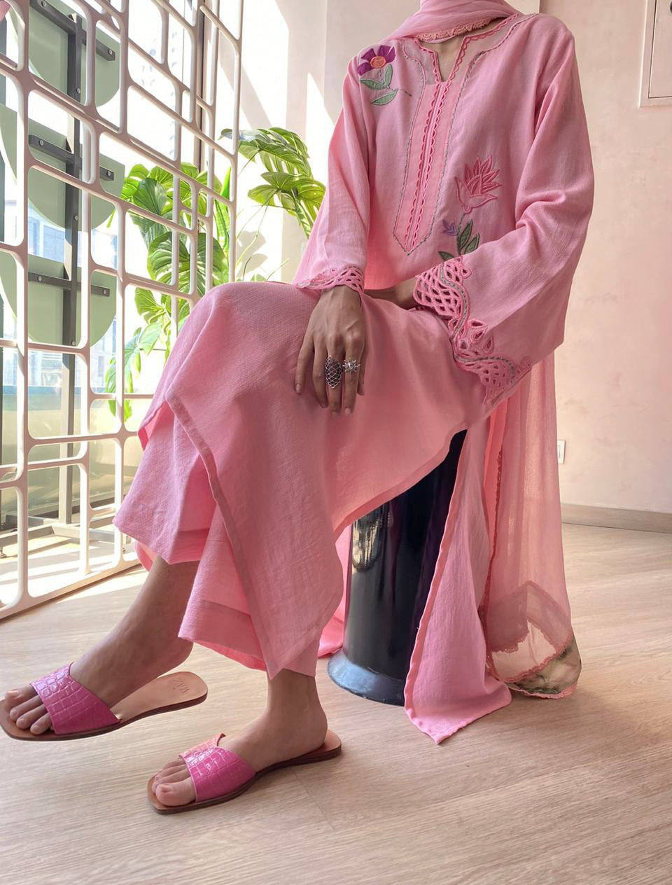 Fiona - Pink | 3 PC – Sabeen Abbas